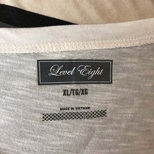 Level Eight | Tops | Level Eight Scoop Neck Henley Tee Off White Xl ...